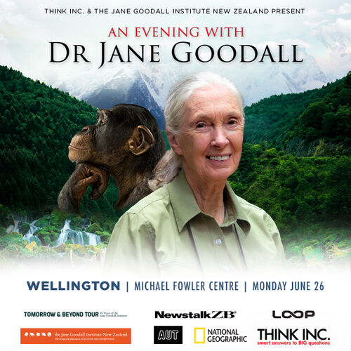 An Evening with Dr Jane Goodall - Wellington • Loop Recordings Aot(ear)oa